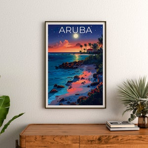 Aruba Poster, Aruba Print, Tropical Poster, Tropical Island Print ...
