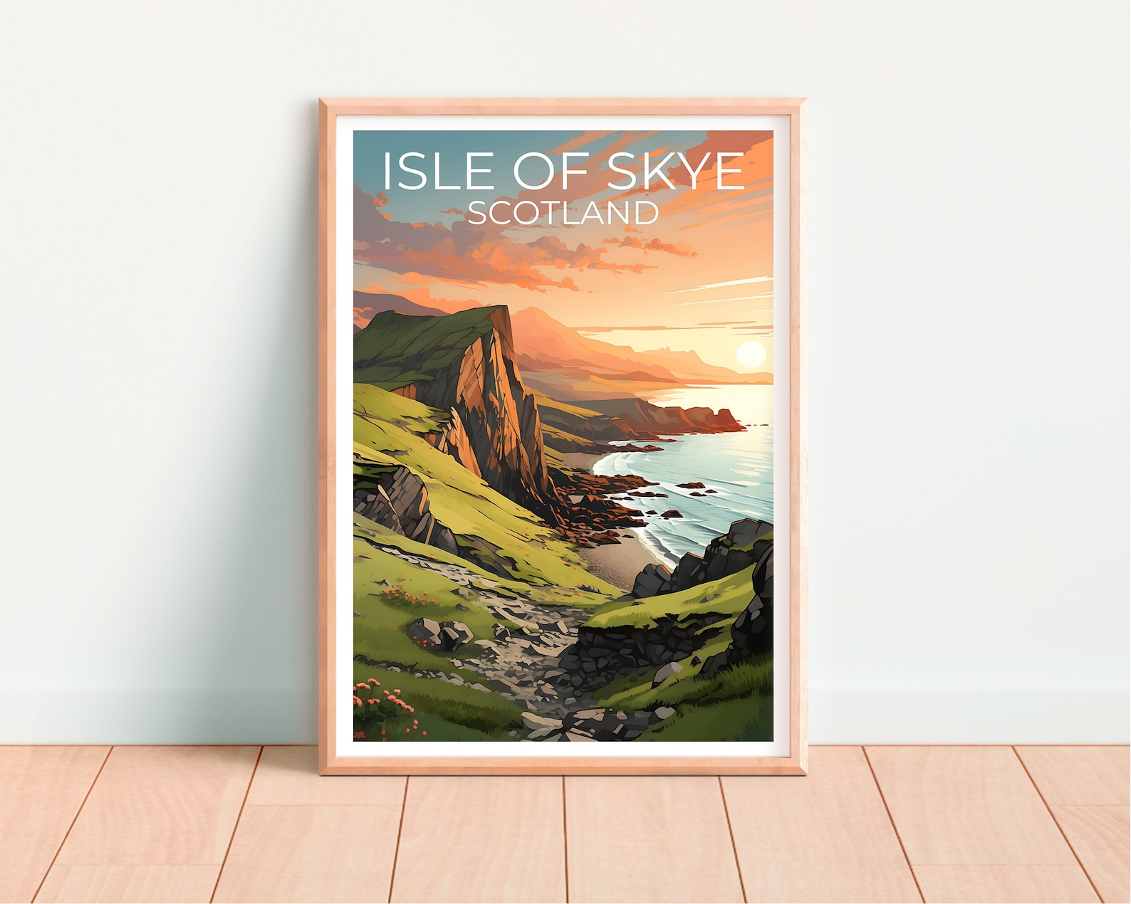 Isle of Skye Travel Poster, Scotland Wall Art, Scotland Print, Isle of ...