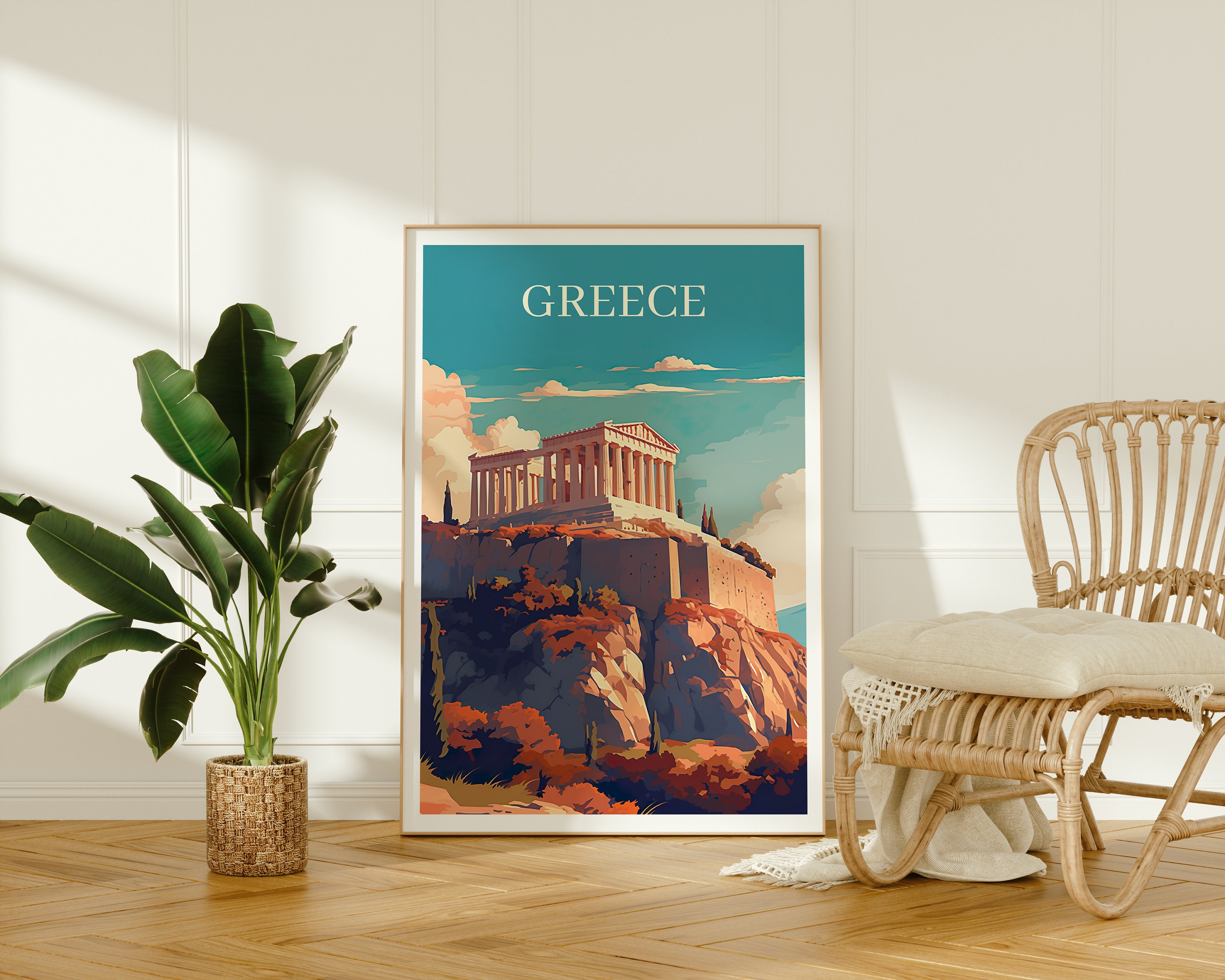 Athens Travel Poster, Athen Wall Art, Greece Print, Athens Poster ...