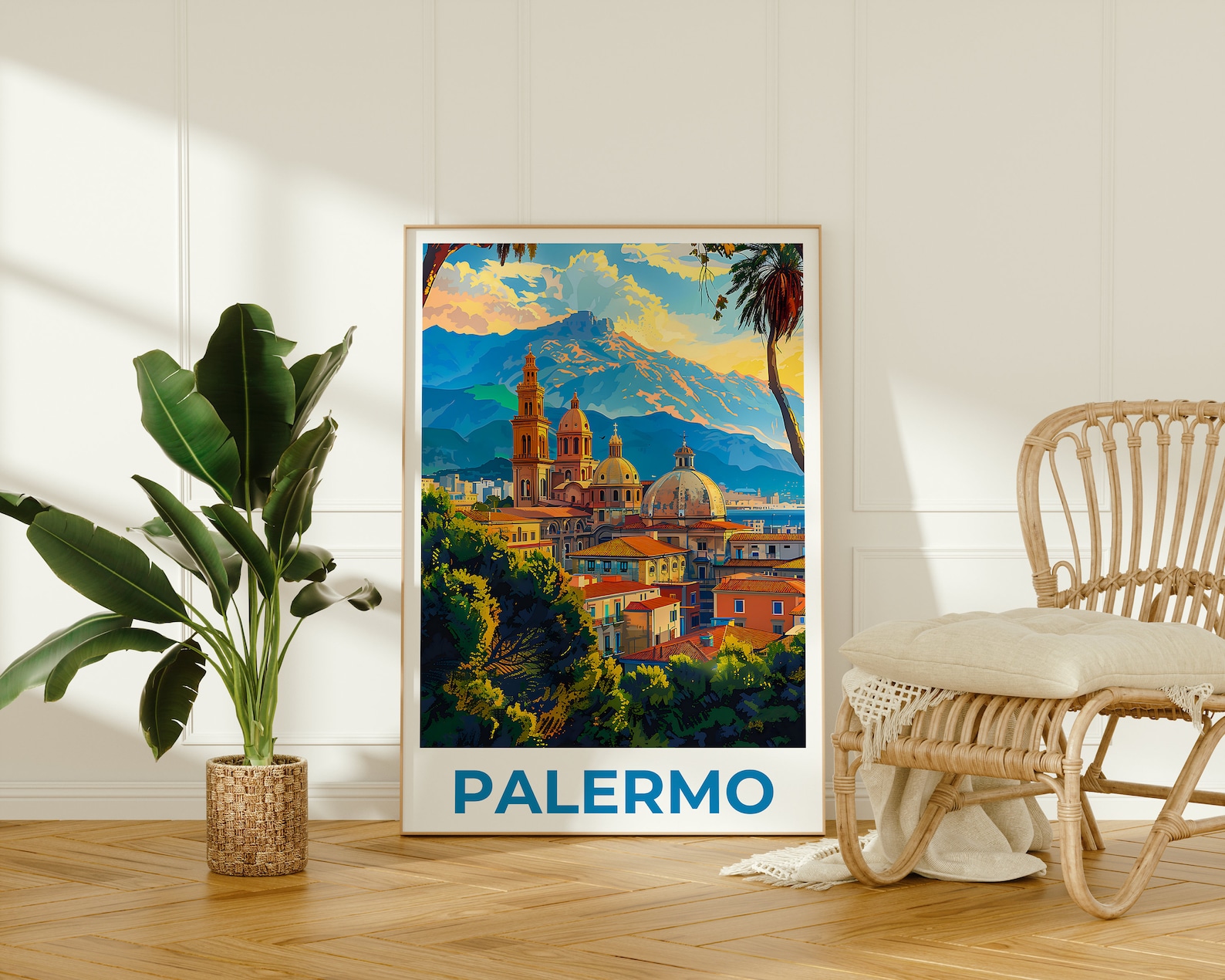 Palermo Poster, Palermo Print, Sicily Art, Italy Print, Palermo Travel ...
