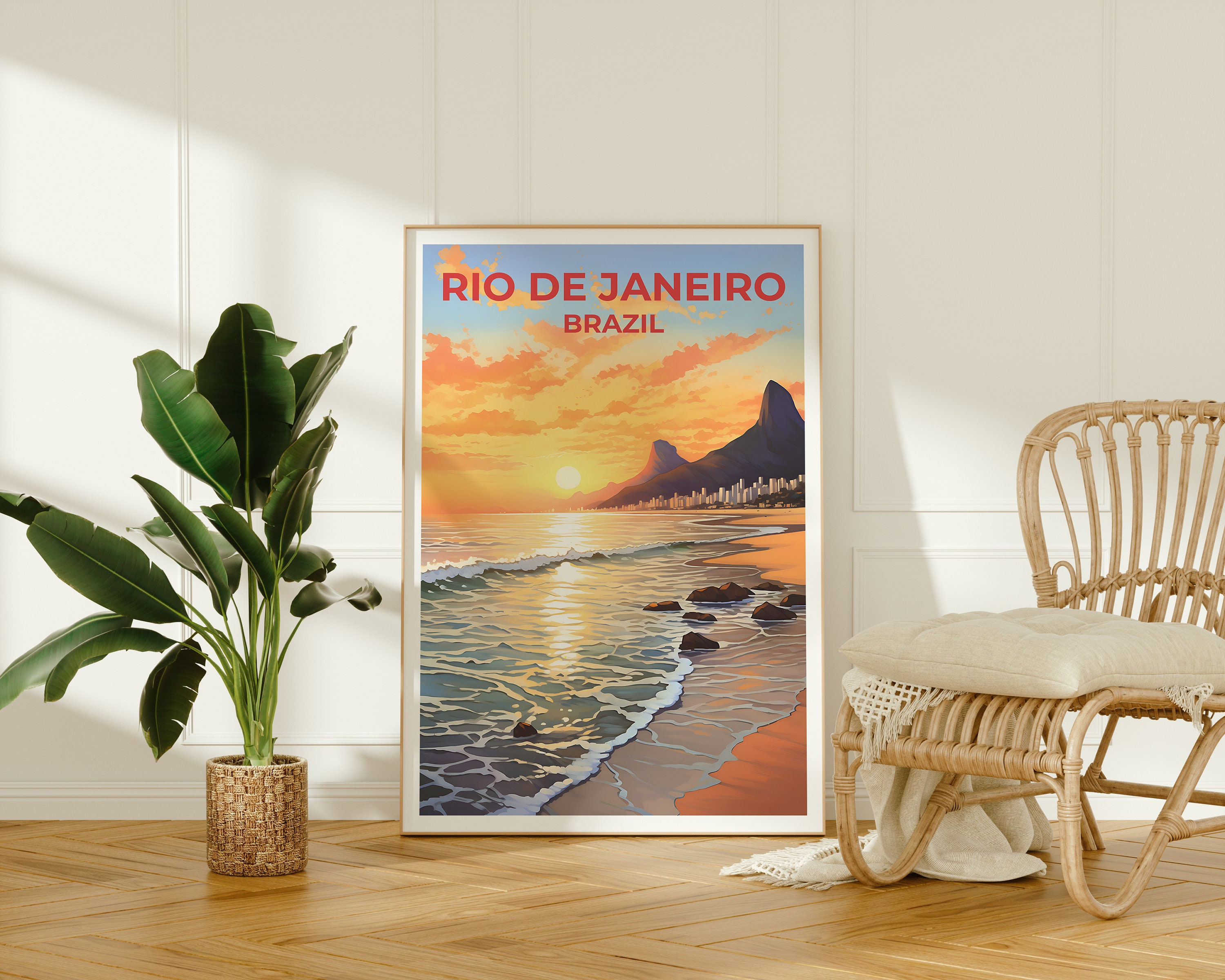 Rio De Janeiro Travel Poster, Brazil Wall Art, Brazil Print, Rio De ...