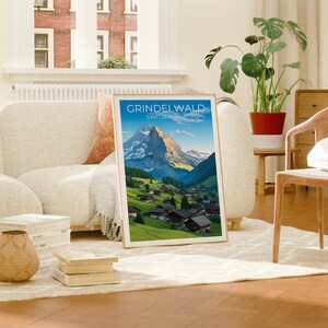 Grindelwald Travel Poster, Switzerland Wall Art, Switzerland Print ...