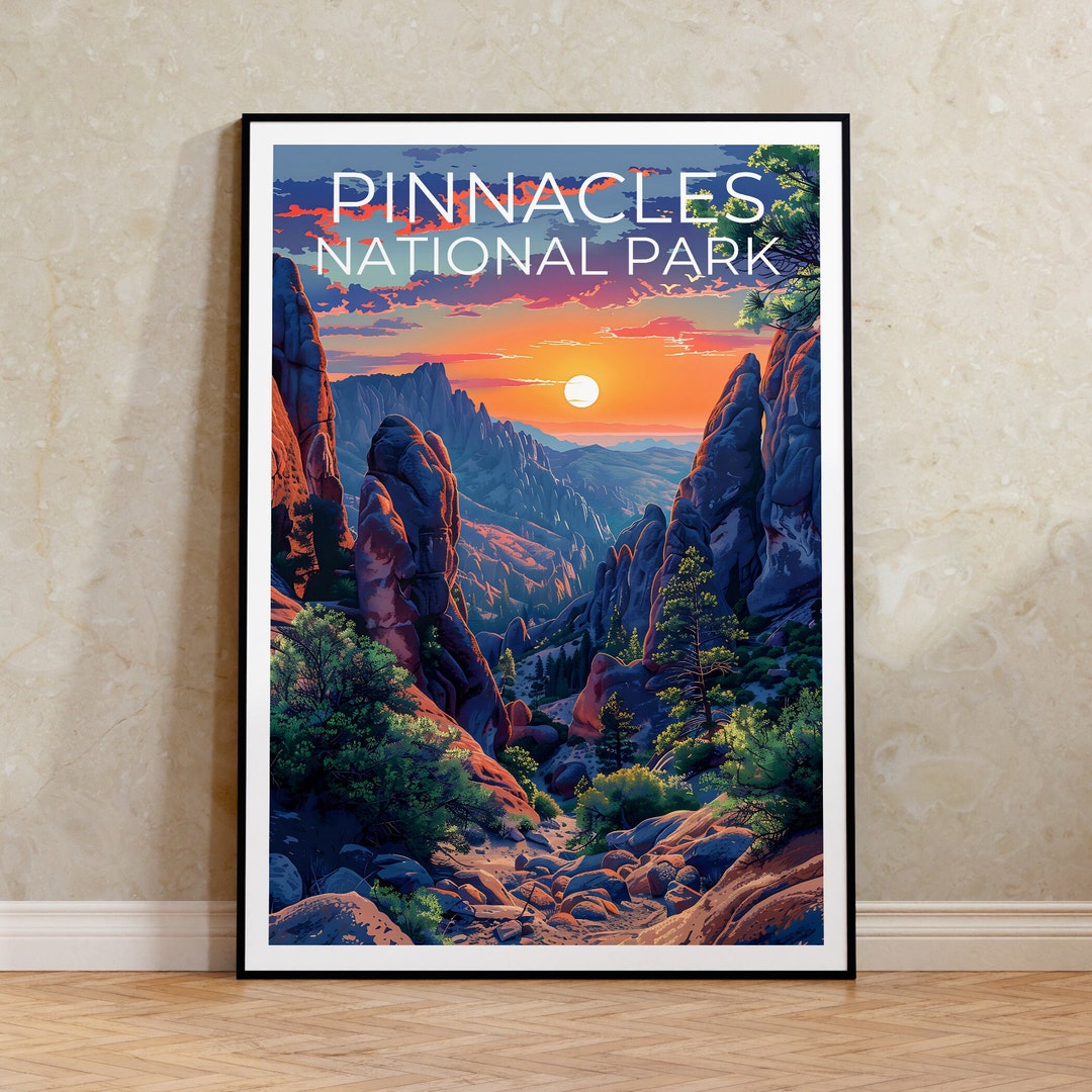 Pinnacles National Park Poster, Pinnacles Print, California Poster ...