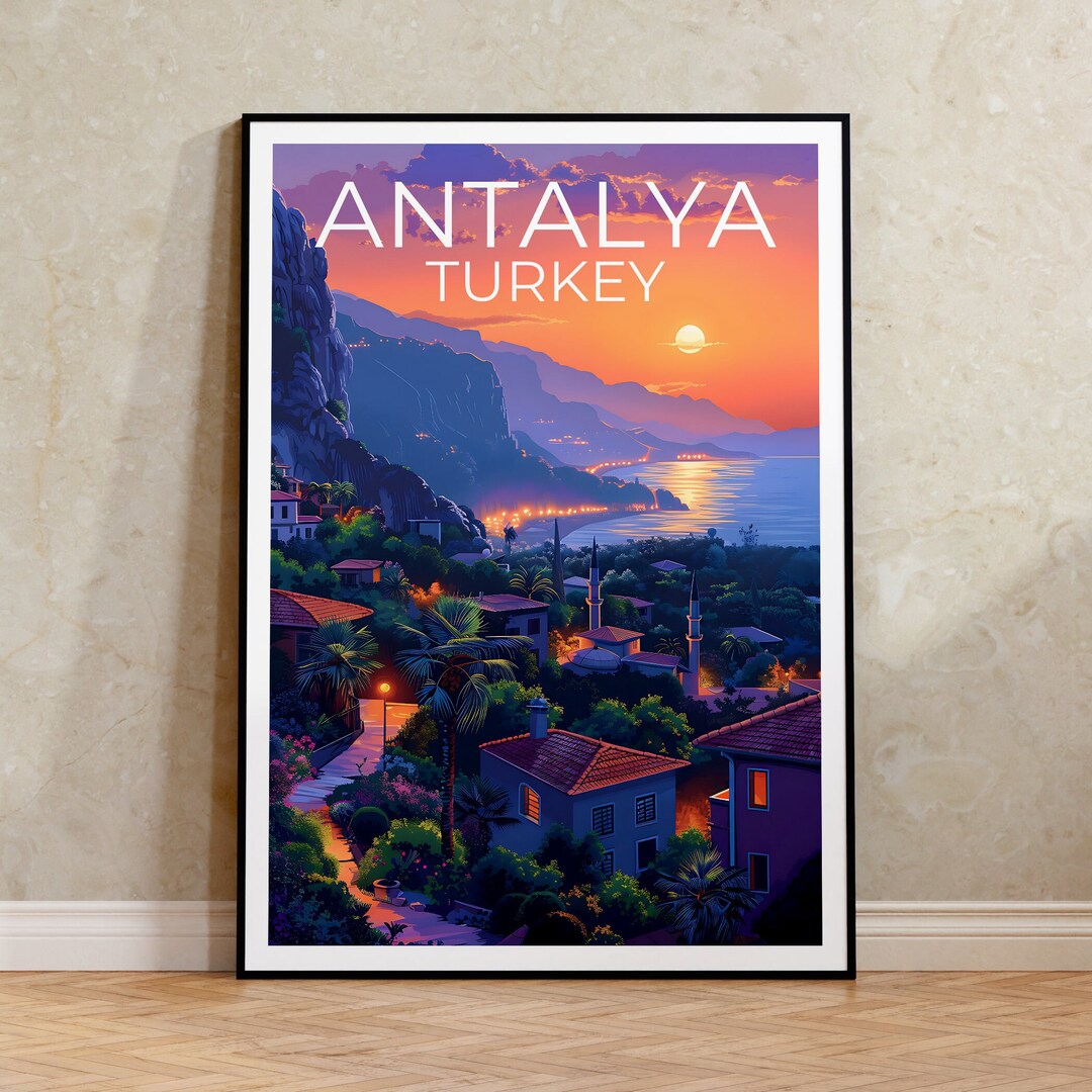 Antalya Poster, Turkey Print, Turkey Poster, Antalya Print, Antalya ...