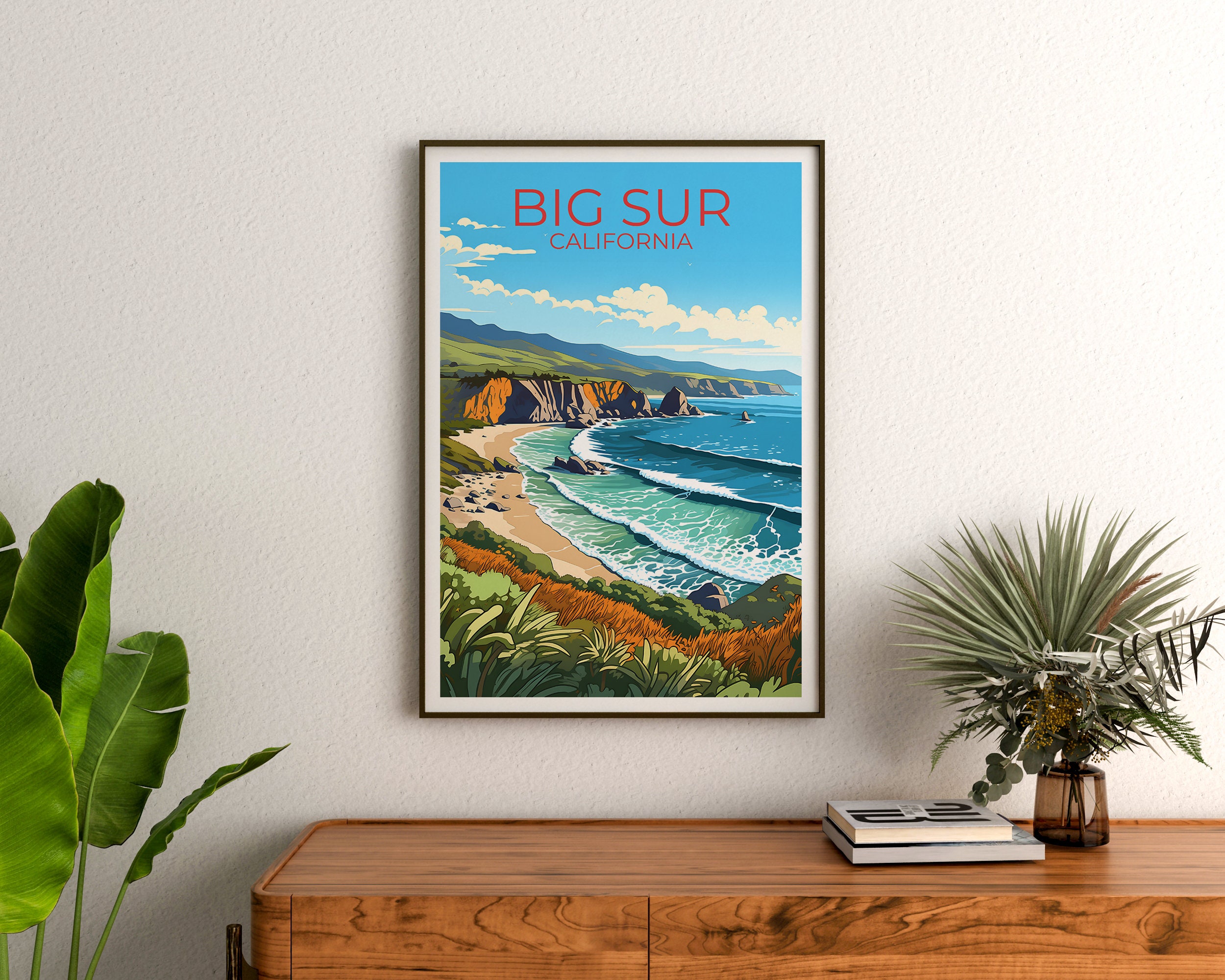 Big Sur Travel Poster, California Wall Art, California Print, Big Sur ...