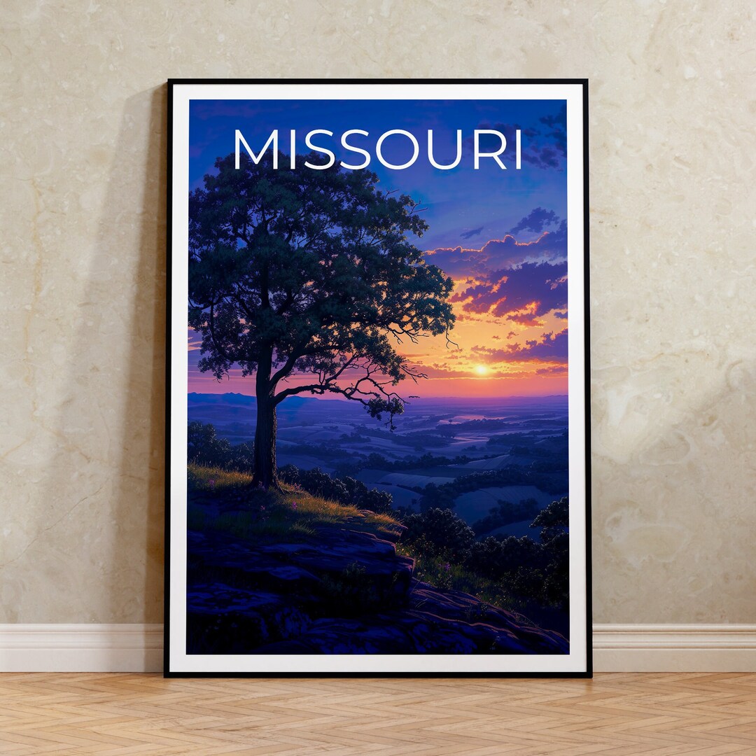 Missouri Travel Poster, Missouri Wall Art, Missouri Print, Missouri ...