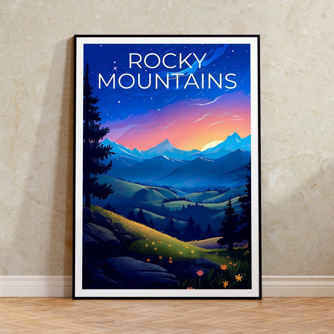 Rocky Mountains Poster, Rockies Print, Colorado Poster, Colorado Print ...
