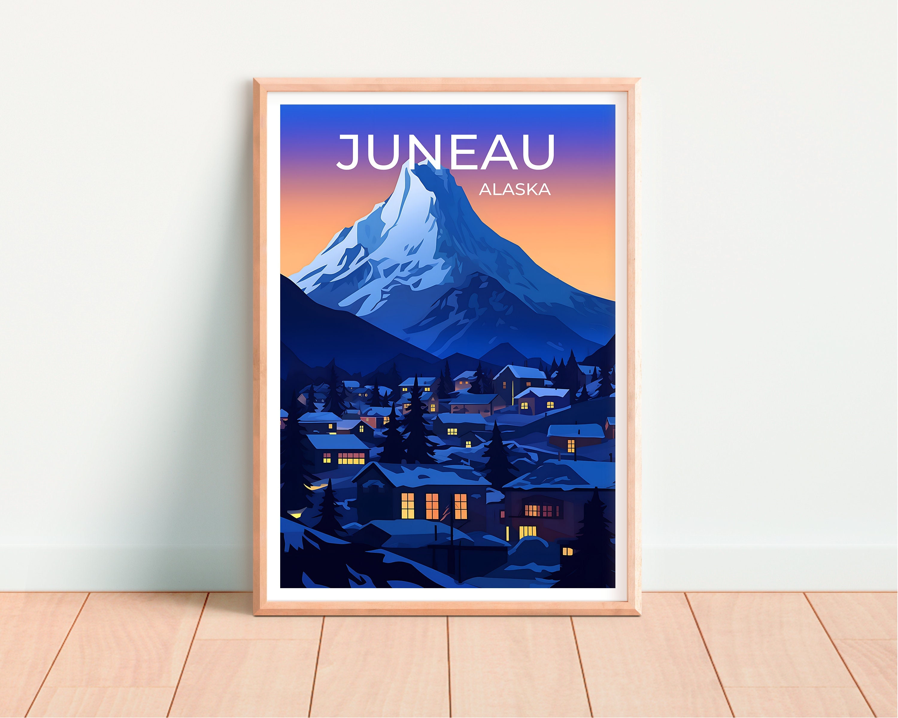Juneau Travel Poster, Alaska Wall Art, Alaska Print, Juneau Poster ...