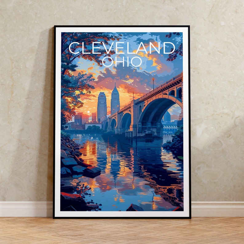 Cleveland Poster, Cleveland Print, Ohio Art, Ohio Print, Cleveland ...