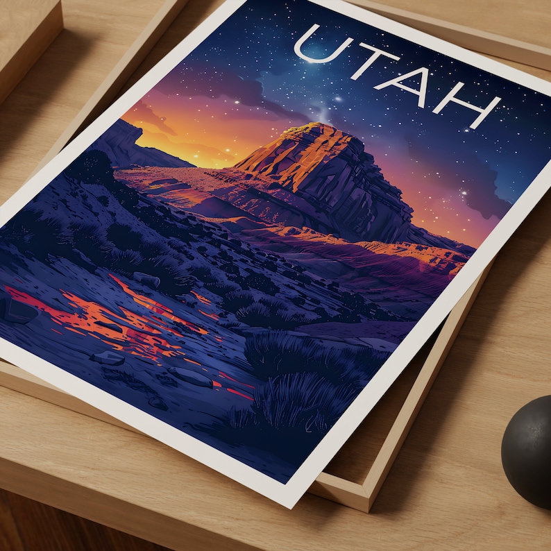 Utah Poster, Utah Print, US Poster, Utah Travel Print, Utah Travel ...
