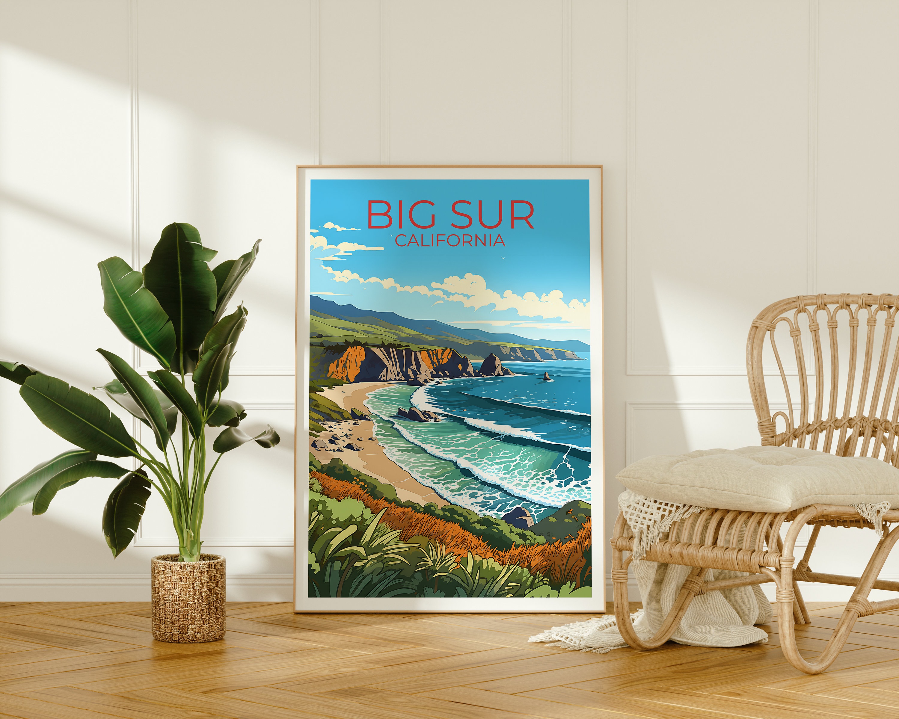 Big Sur Travel Poster, California Wall Art, California Print, Big Sur ...