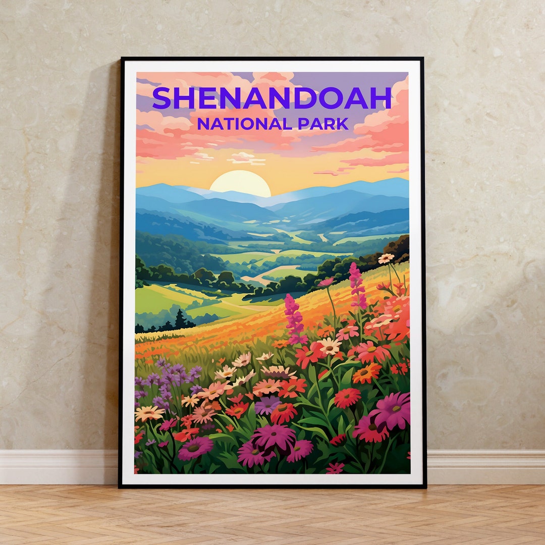 Shenandoah Travel Poster, Virginia Wall Art, Virginia Print, Shenandoah ...