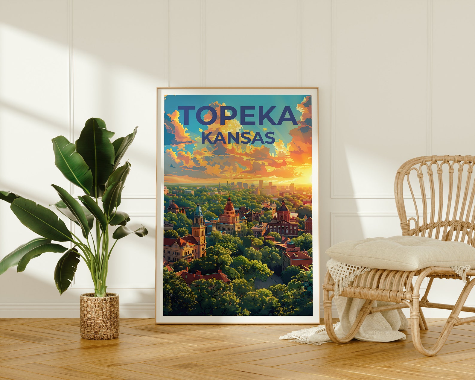 Topeka Poster, Topeka Print, Kansas Art, Kansas Print, Topeka Travel ...