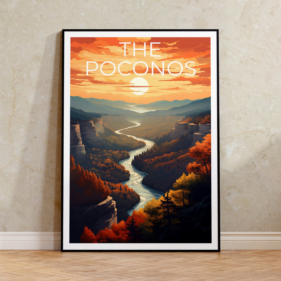 Poconos Poster, Poconos Print, Pennsylvania Art, Pennsylvania Print ...