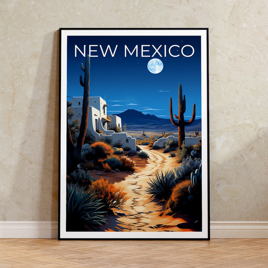 New Mexico Poster, New Mexico Print, Pueblo Art, Pueblo Print, New ...