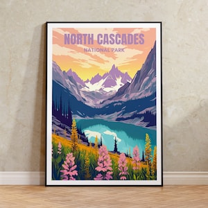 North Cascades Poster, North Cascades Art, North Cascades Print ...