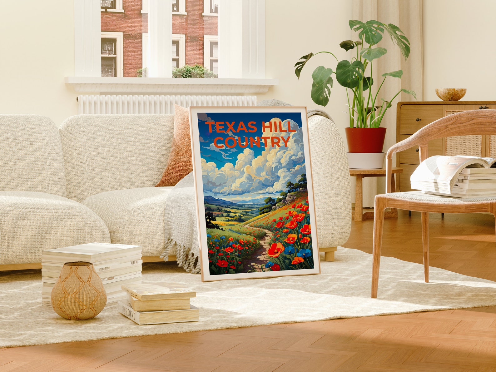 Texas Travel Poster, Texas Hill Country Wall Art, Texas Hill Country ...