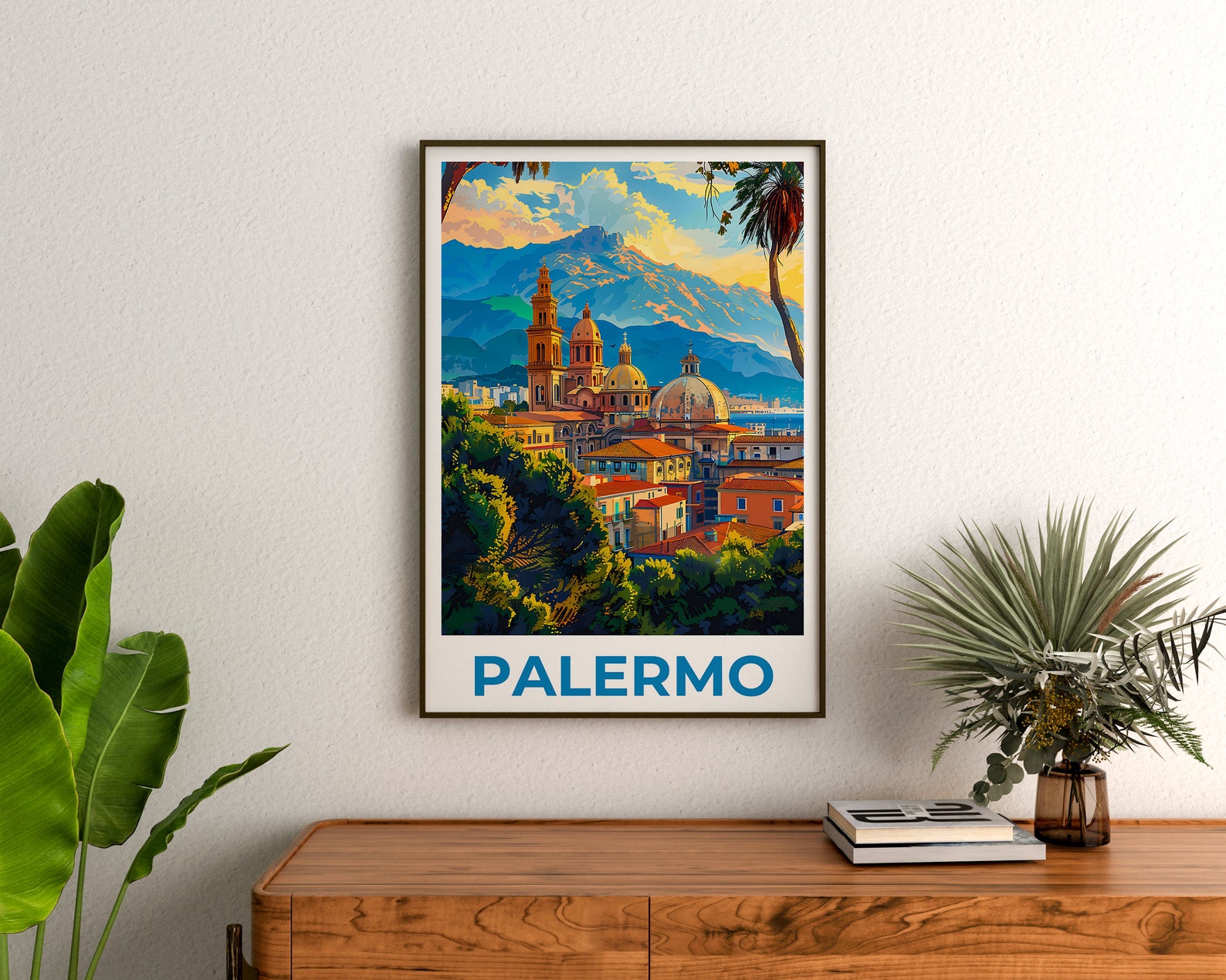 Palermo Poster, Palermo Print, Sicily Art, Italy Print, Palermo Travel ...