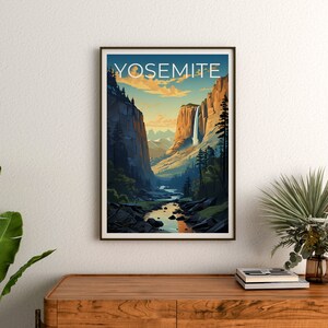 Yosemite Travel Poster, California Wall Art, California Print, Yosemite ...