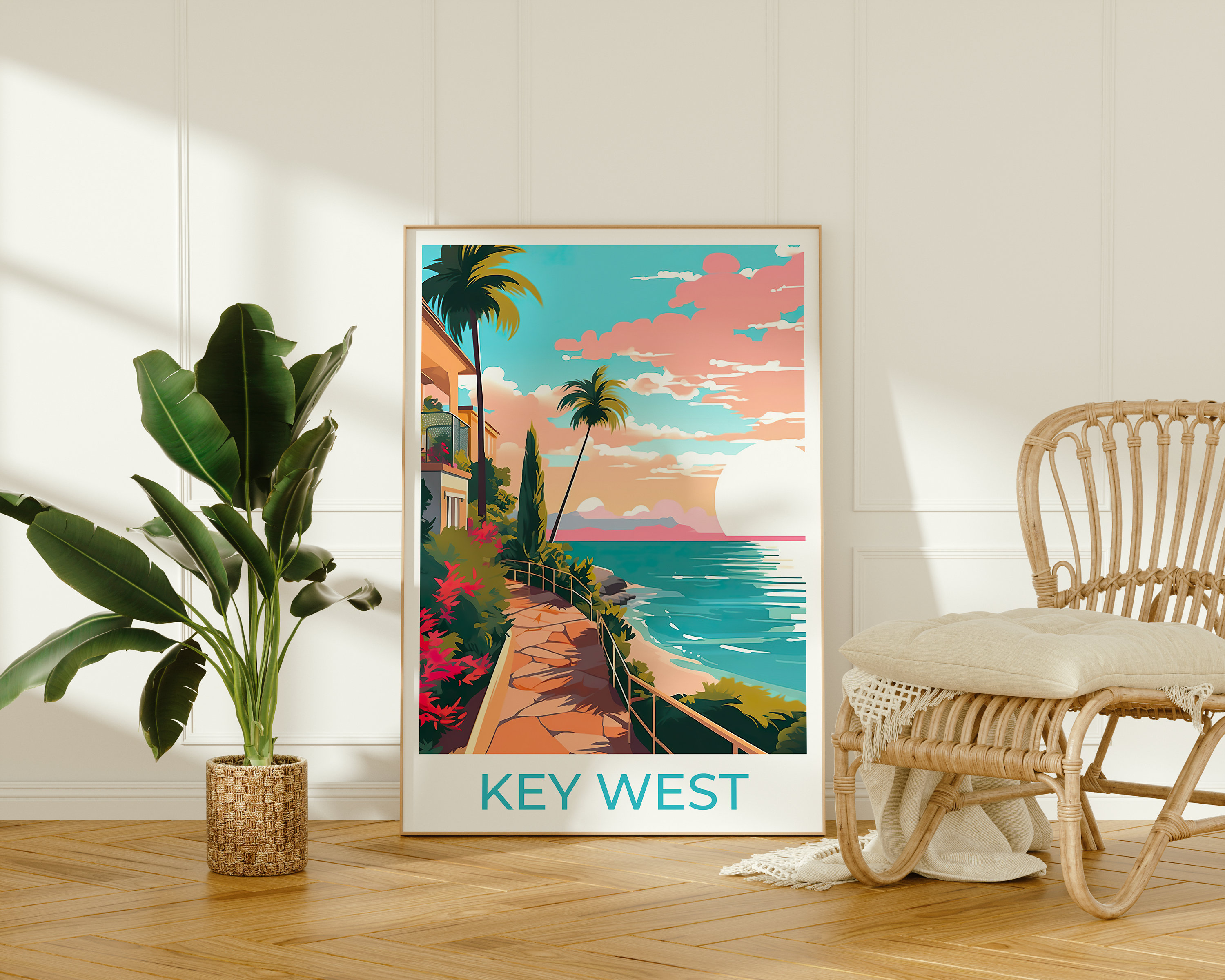 Key West Travel Poster, Key West Wall Art, Key West Print, Florida ...