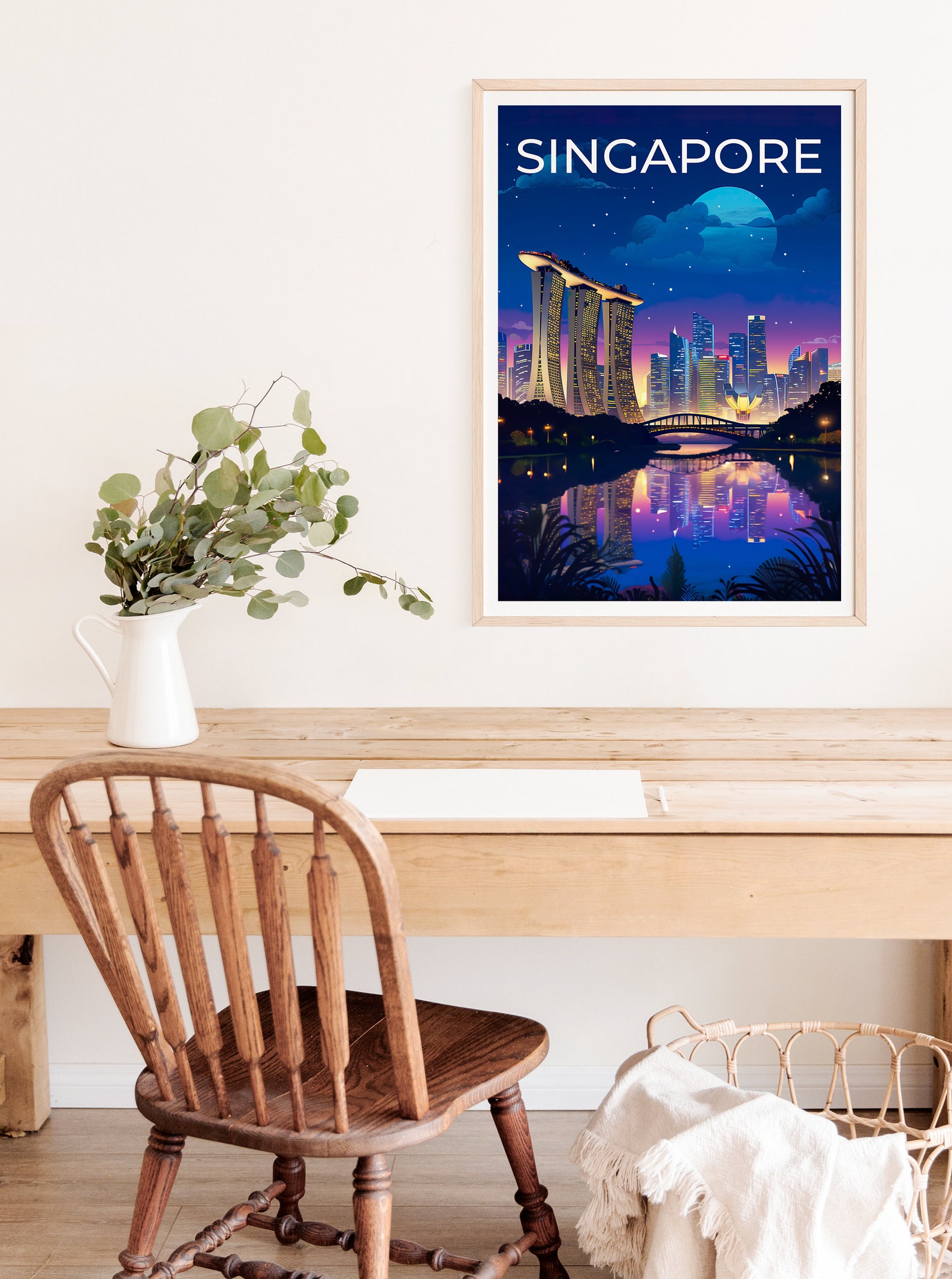 Singapore Travel Poster Singapore Wall Art Singapore Print - Etsy