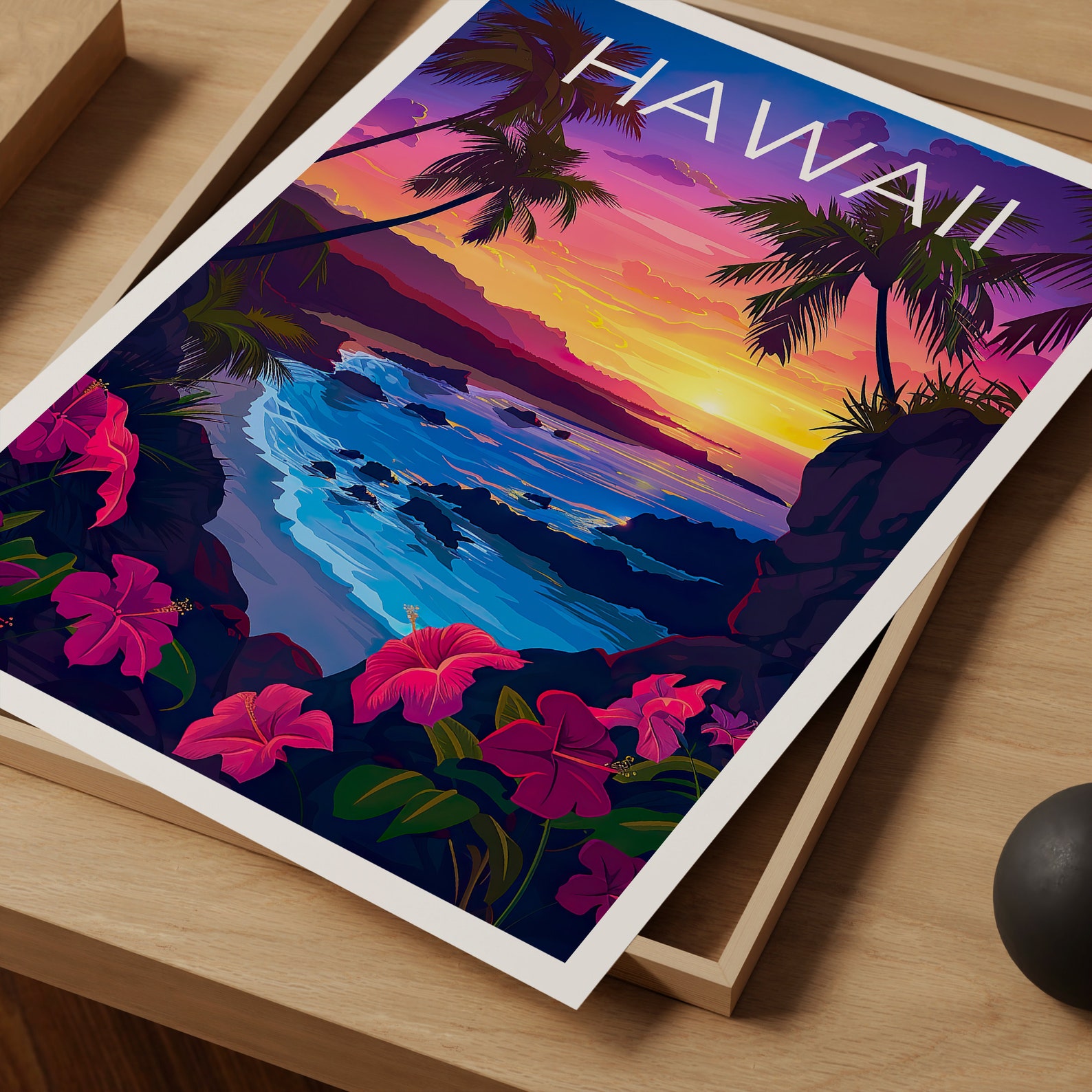 Hawaii Poster, Hawaii Print, Tropical Island Poster, Island Print ...
