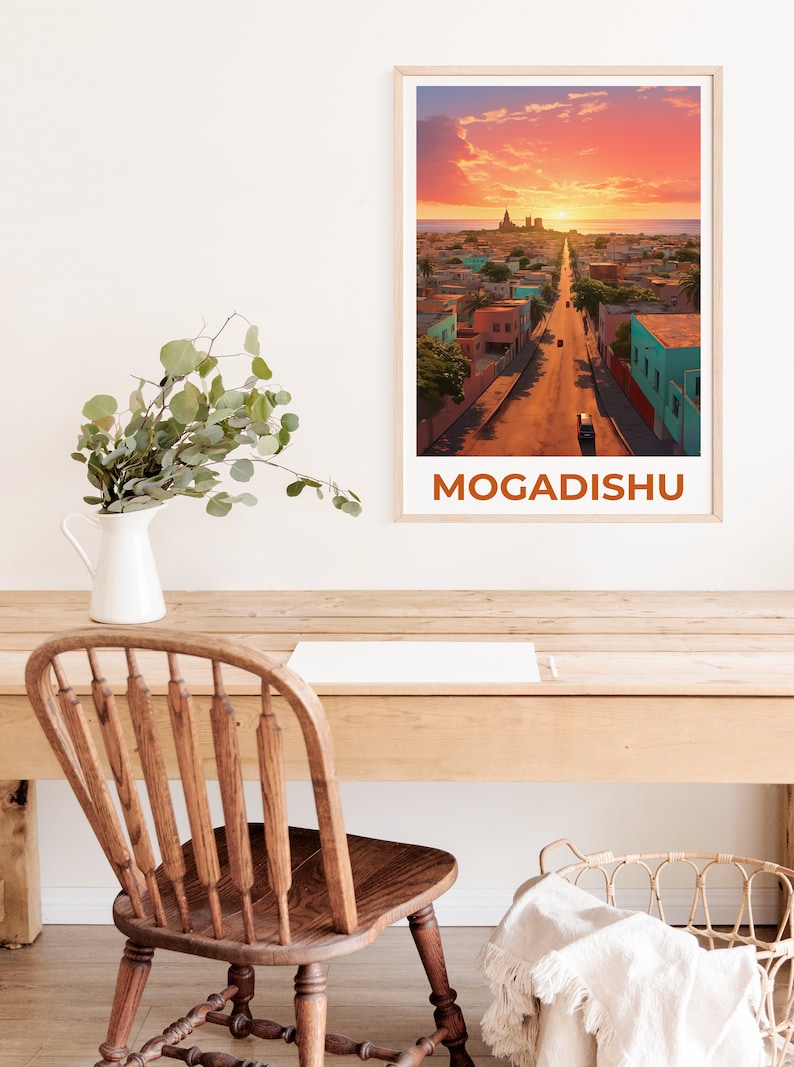Mogadishu Travel Poster, Somalia Wall Art, Somalia Print, Mogadishu ...