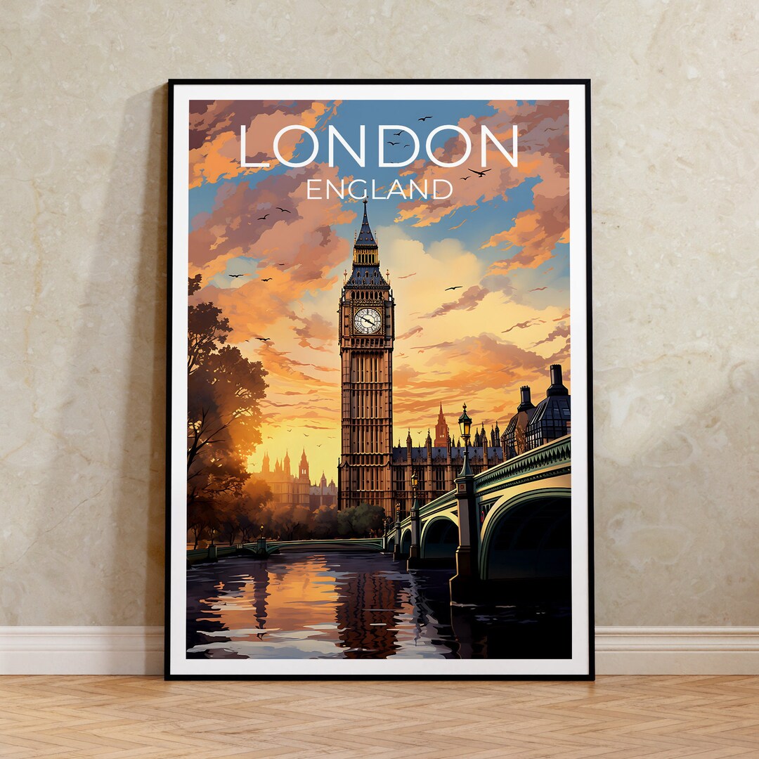 London Travel Poster, England Wall Art, England Print, London Poster ...
