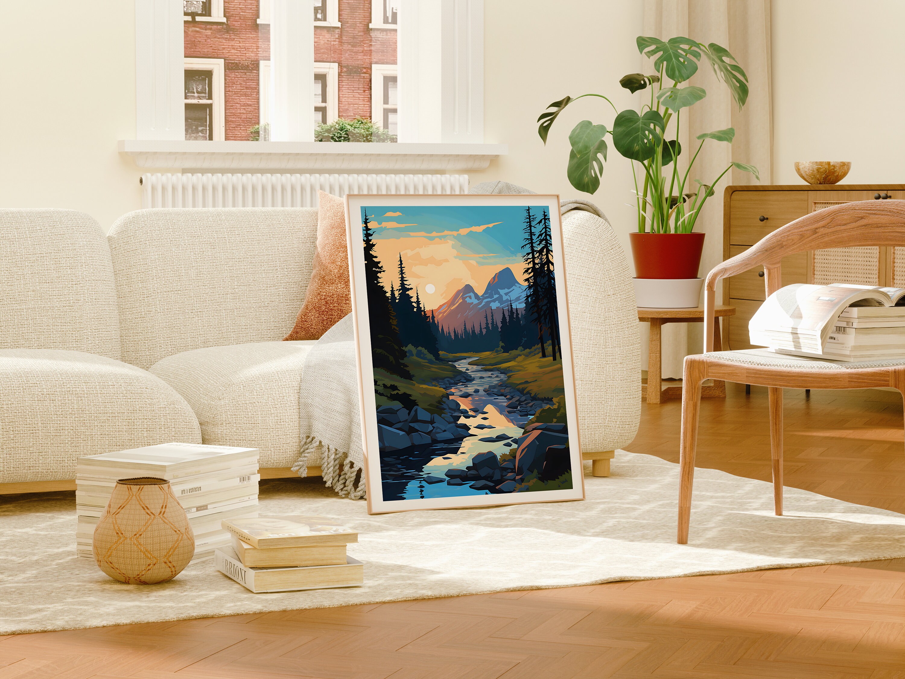 Grand Teton Travel Poster, Wyoming Wall Art, Wyoming Print, Grand Teton ...