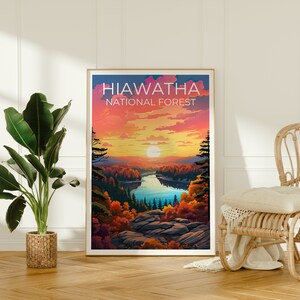 Hiawatha National Forest Poster, Hiawatha Print, Michigan Poster ...
