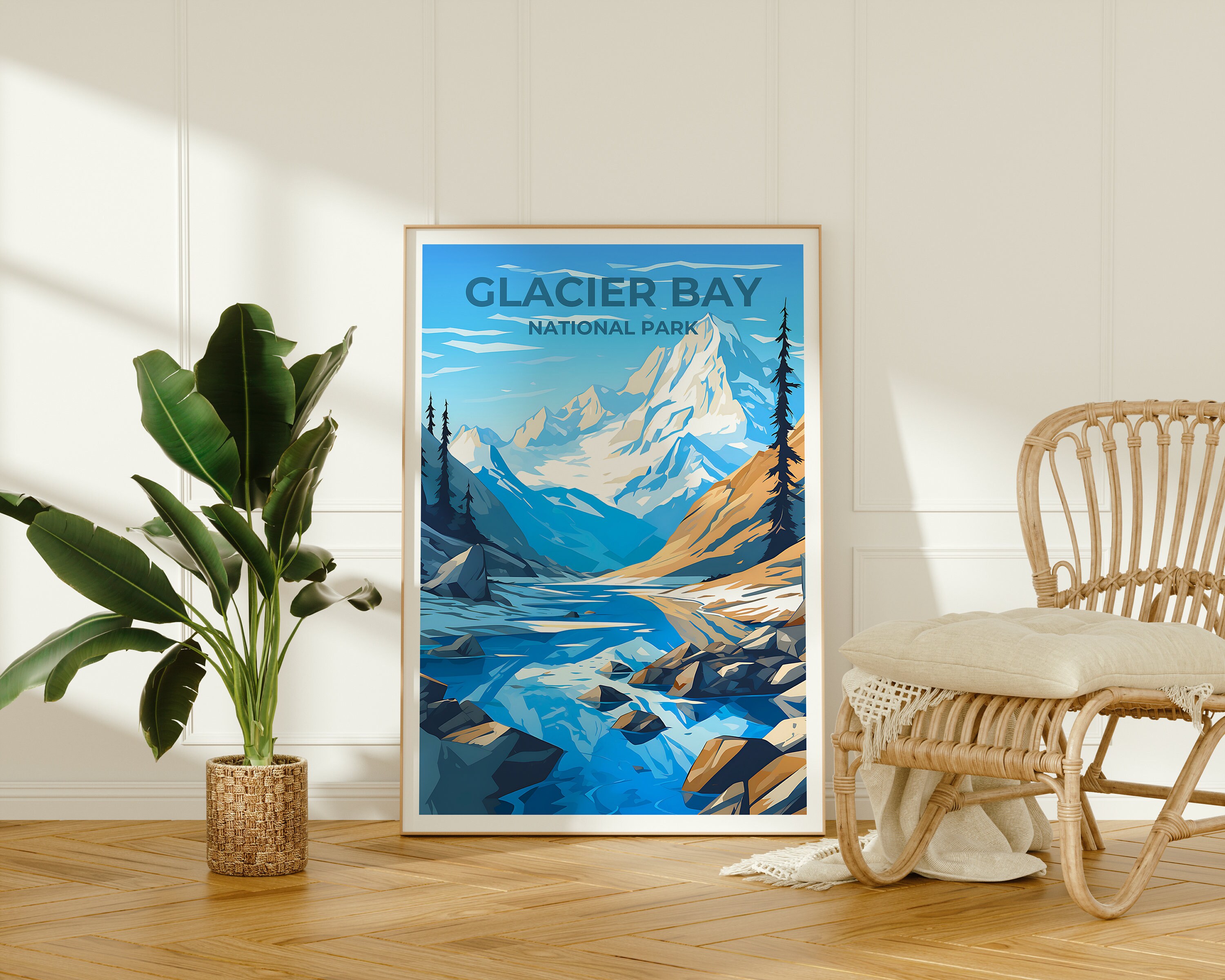 Glacier Bay Travel Poster Alaska Wall Art National Park - Etsy