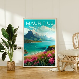 Mauritius Poster, Mauritius Print, Coast Art, Coast Print, Mauritius ...