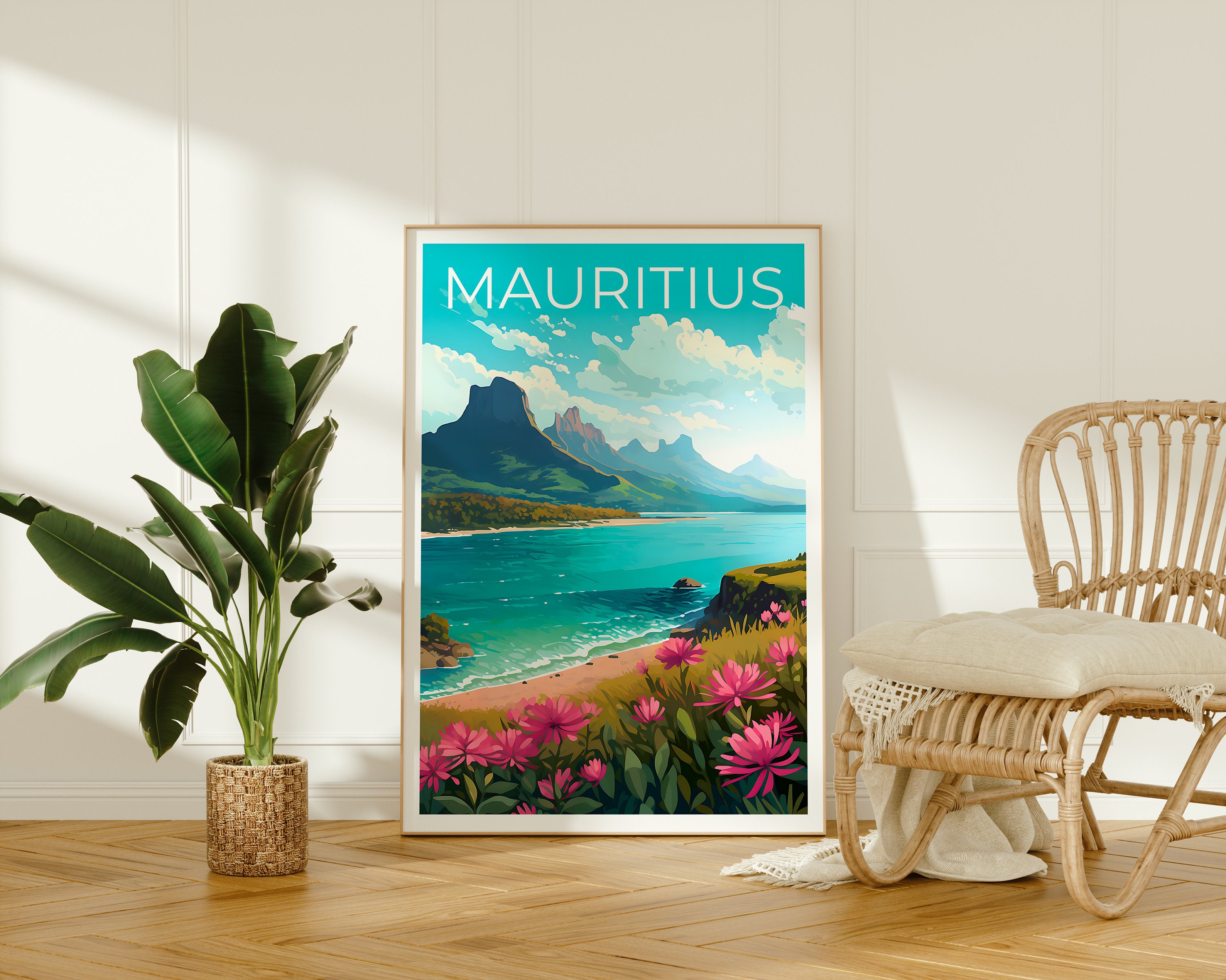 Mauritius Poster, Mauritius Print, Coast Art, Coast Print, Mauritius ...