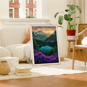 North Cascades National Park Poster, Washington Print, Washington Art ...