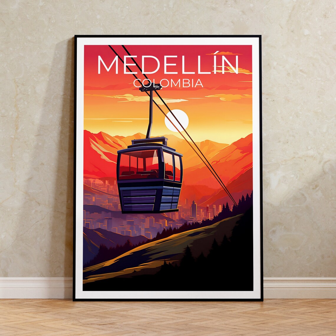 Medellín Travel Poster, Colombia Wall Art, Colombia Print, Medellín ...