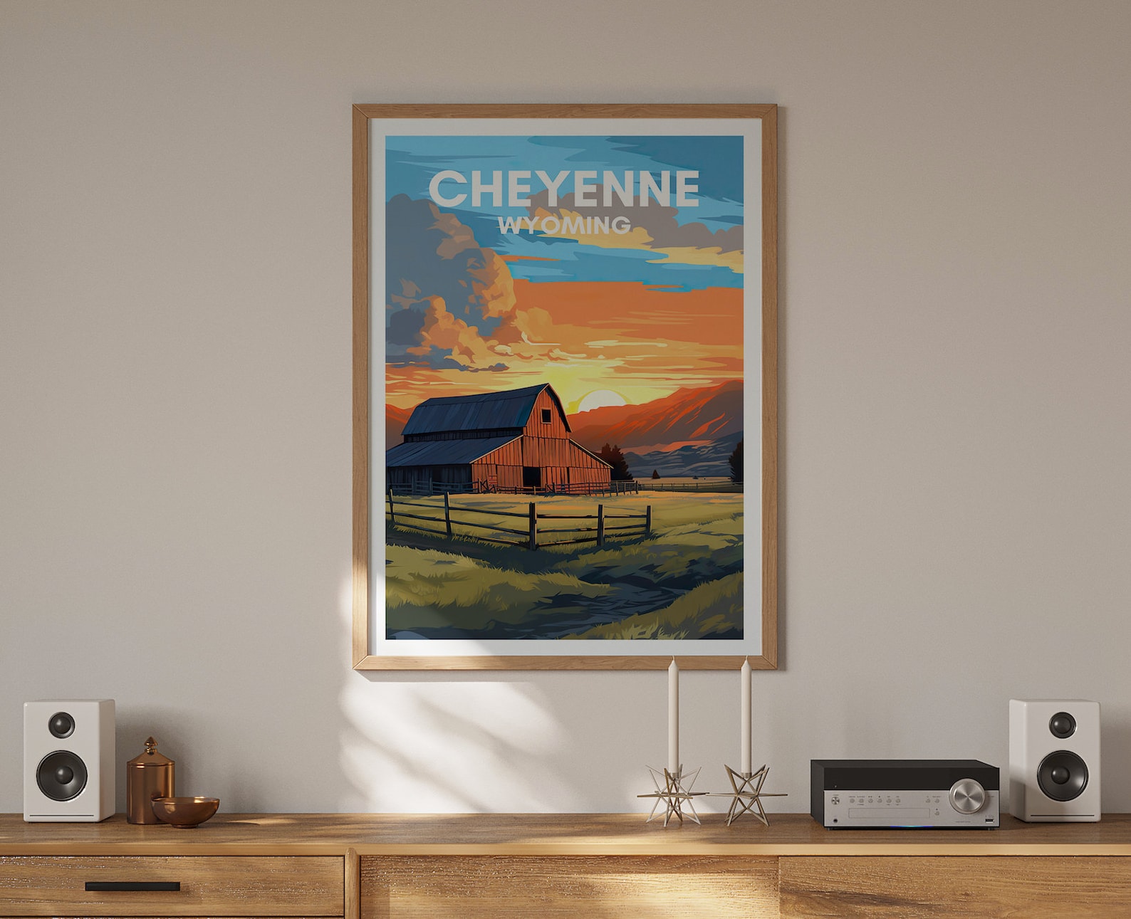 Cheyenne Travel Poster, Wyoming Wall Art, Cheyenne Print, Cheyenne ...
