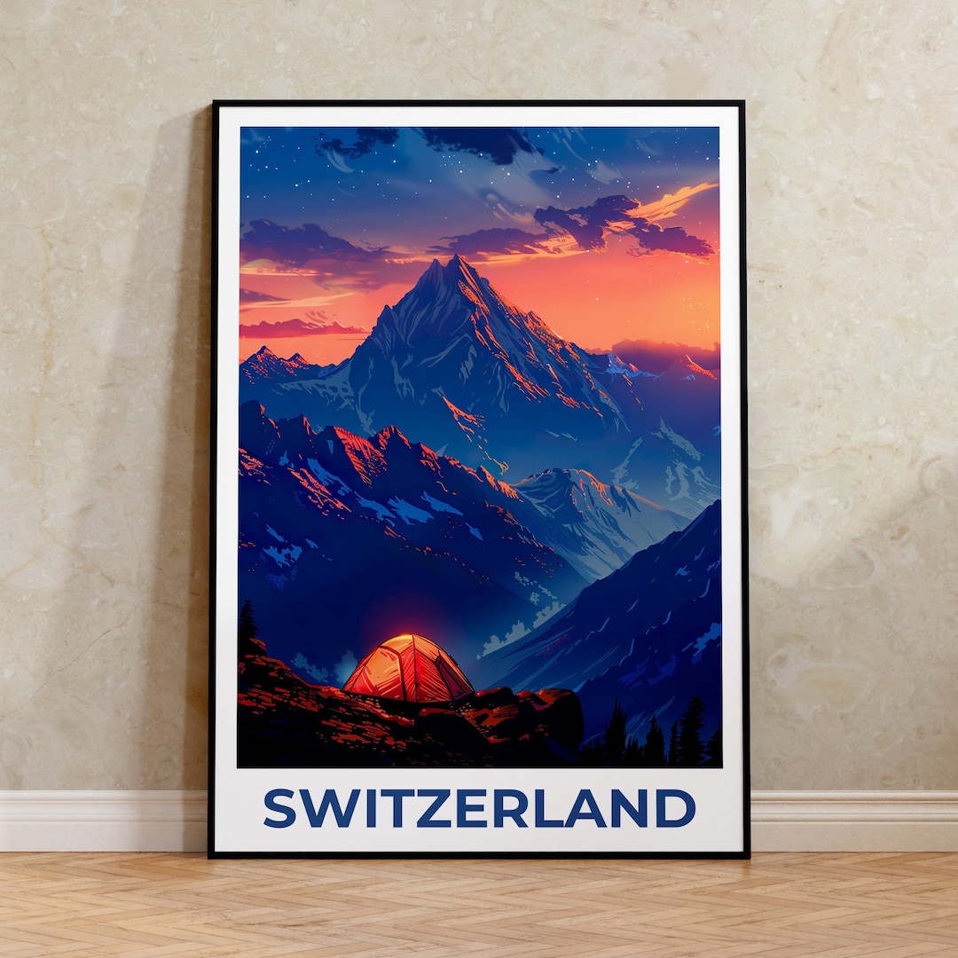 Switzerland Poster, Switzerland Print, Swiss Alps Poster, Swiss Alps ...