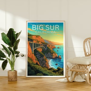 Big Sur Travel Poster, California Wall Art, California Print, Big Sur ...