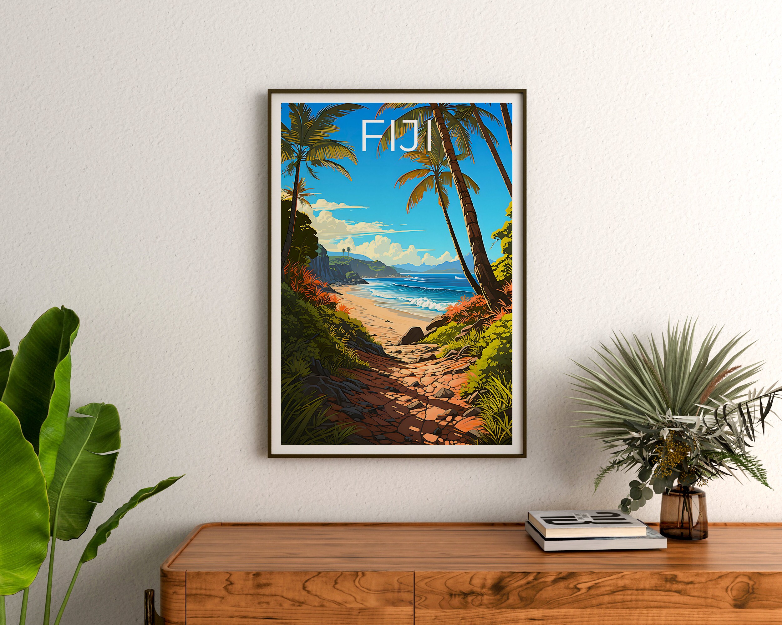 Fiji Poster, Fiji Print, Island Poster, Island Print, Fiji Travel ...
