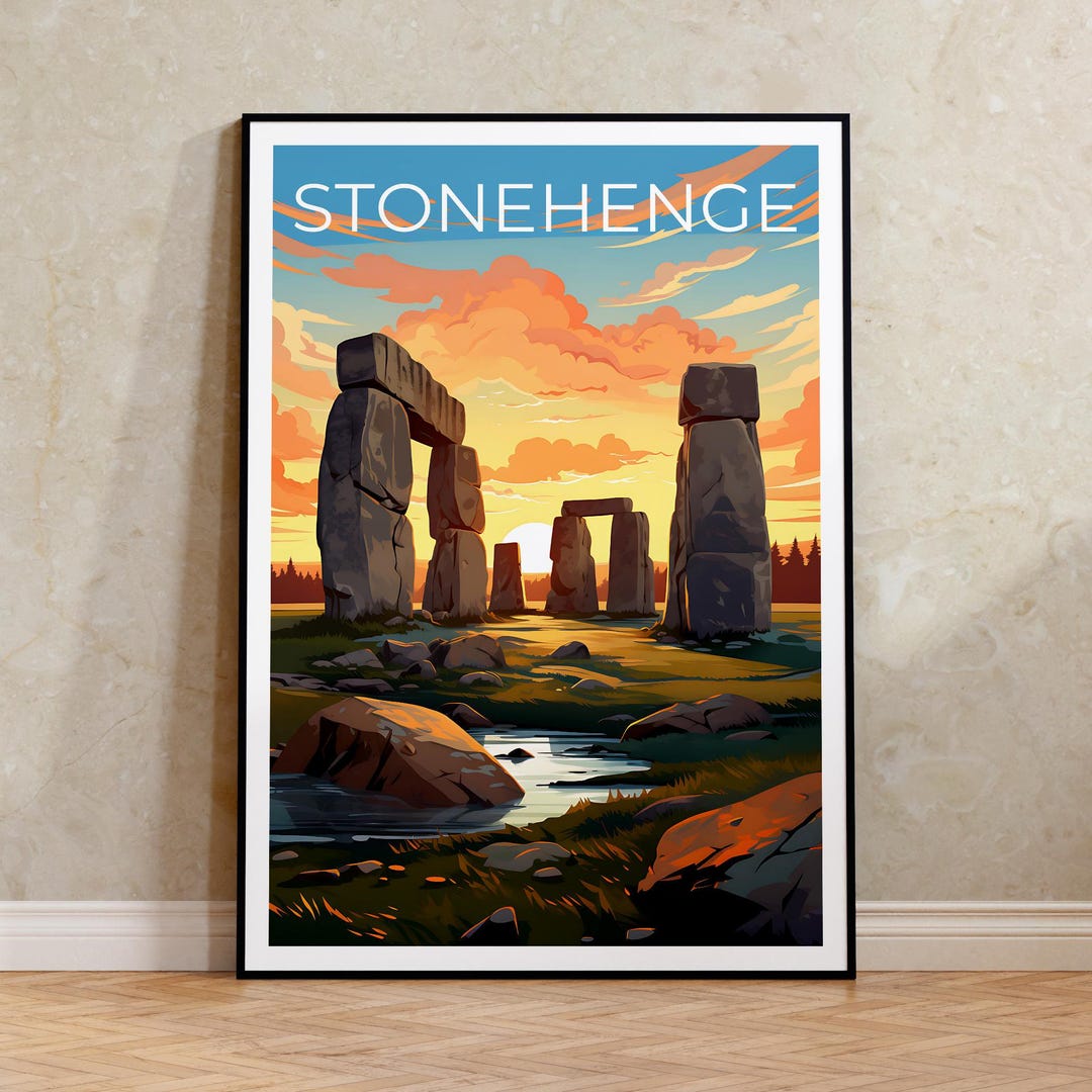Stonehenge Travel Poster, England Wall Art, England Print, Stonehenge ...