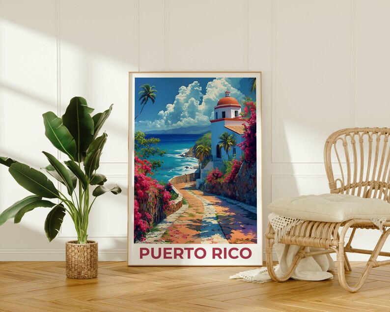 Puerto Rico Travel Poster, Puerto Rico Wall Art, Puerto Rico Print ...