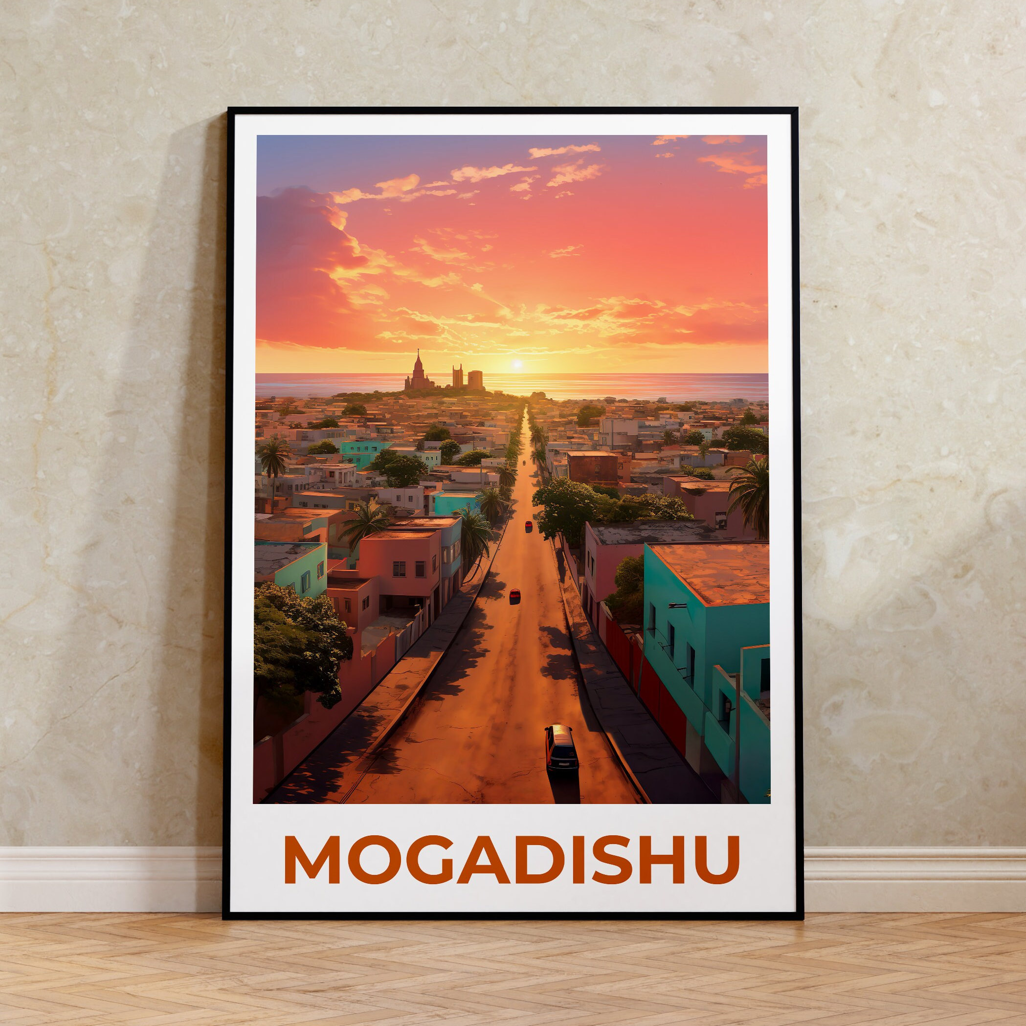 Mogadishu Travel Poster, Somalia Wall Art, Somalia Print, Mogadishu ...