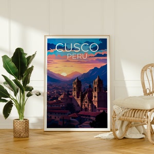 Cusco Travel Poster, Peru Wall Art, Peru Print, Cusco Poster, Peru ...