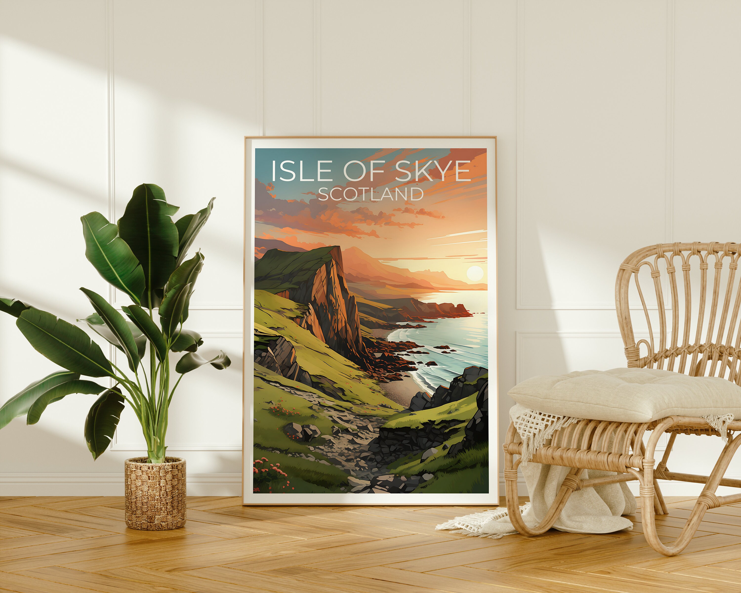 Isle of Skye Travel Poster, Scotland Wall Art, Scotland Print, Isle of ...