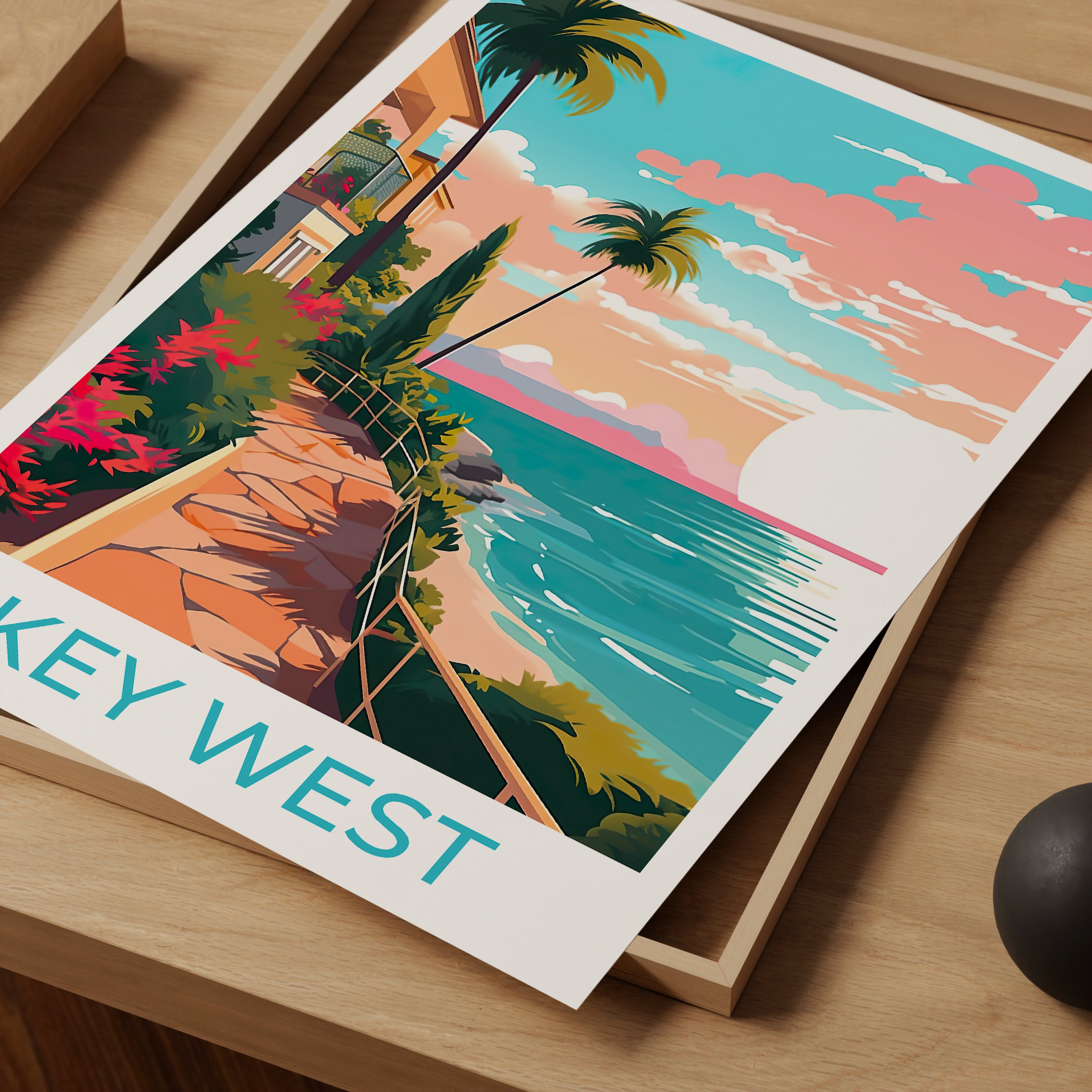 Key West Travel Poster, Key West Wall Art, Key West Print, Florida ...