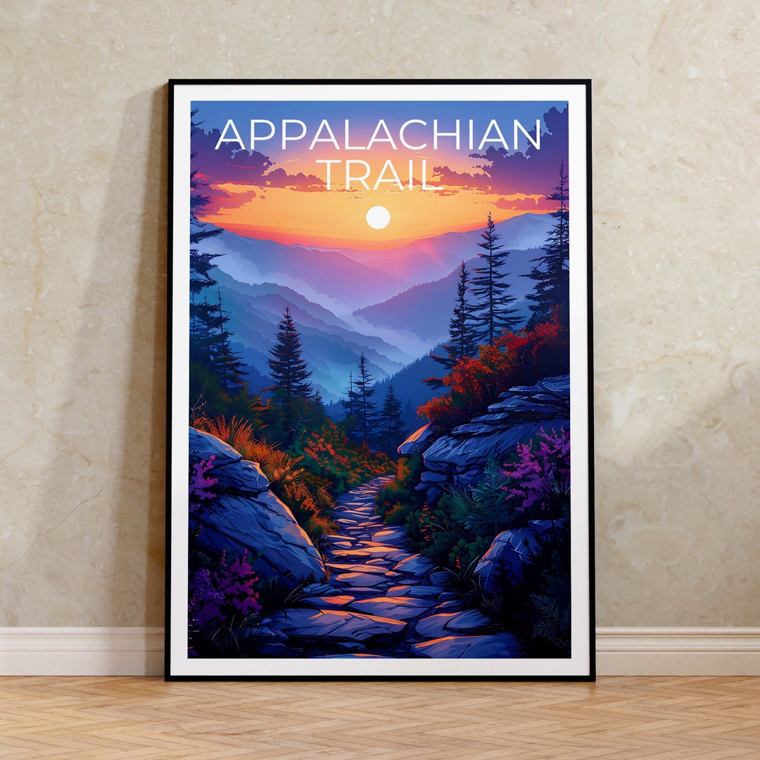 Appalachian Trail Poster, Appalachian Trail Print, Hiking Gift ...