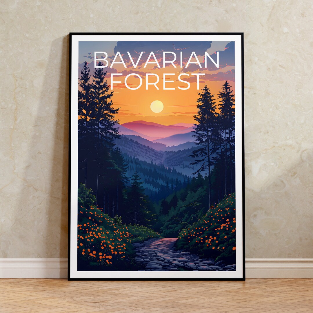 Bavarian Forest National Park Poster, Germany Travel Wall Art ...