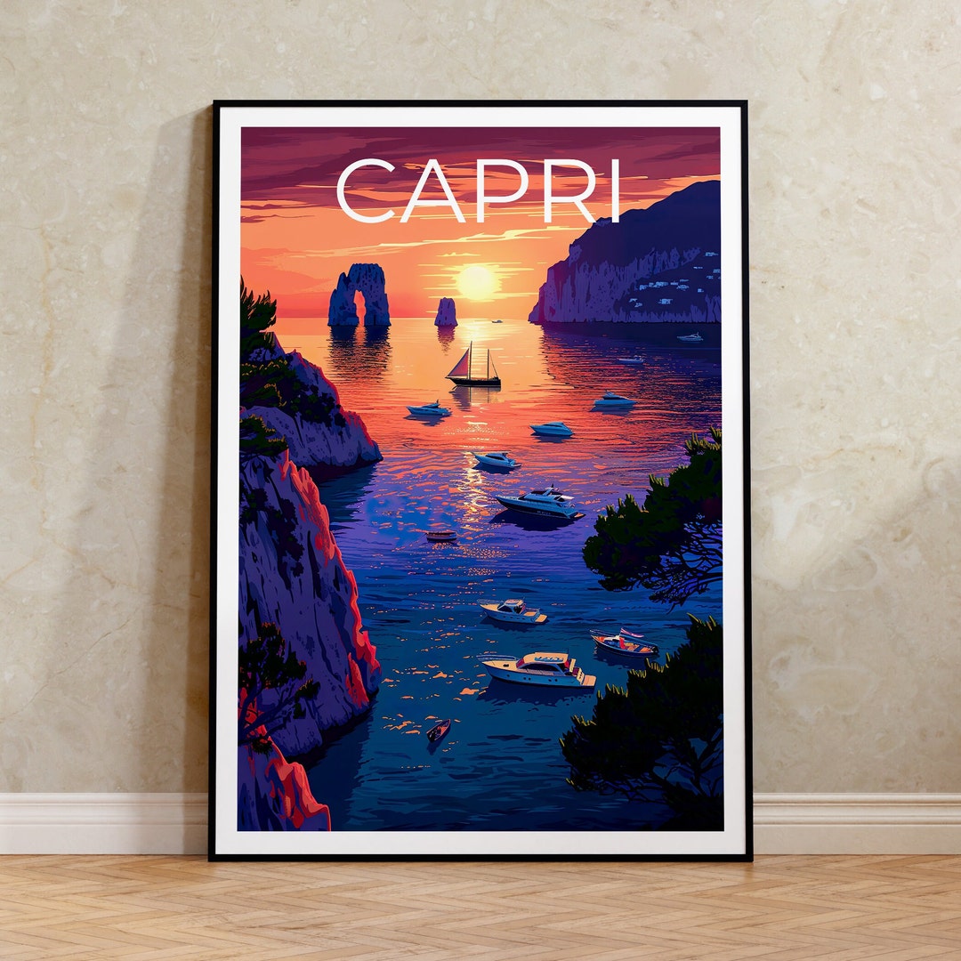 Capri Poster, Capri Print, Italy Poster, Italy Print, Capri Travel ...