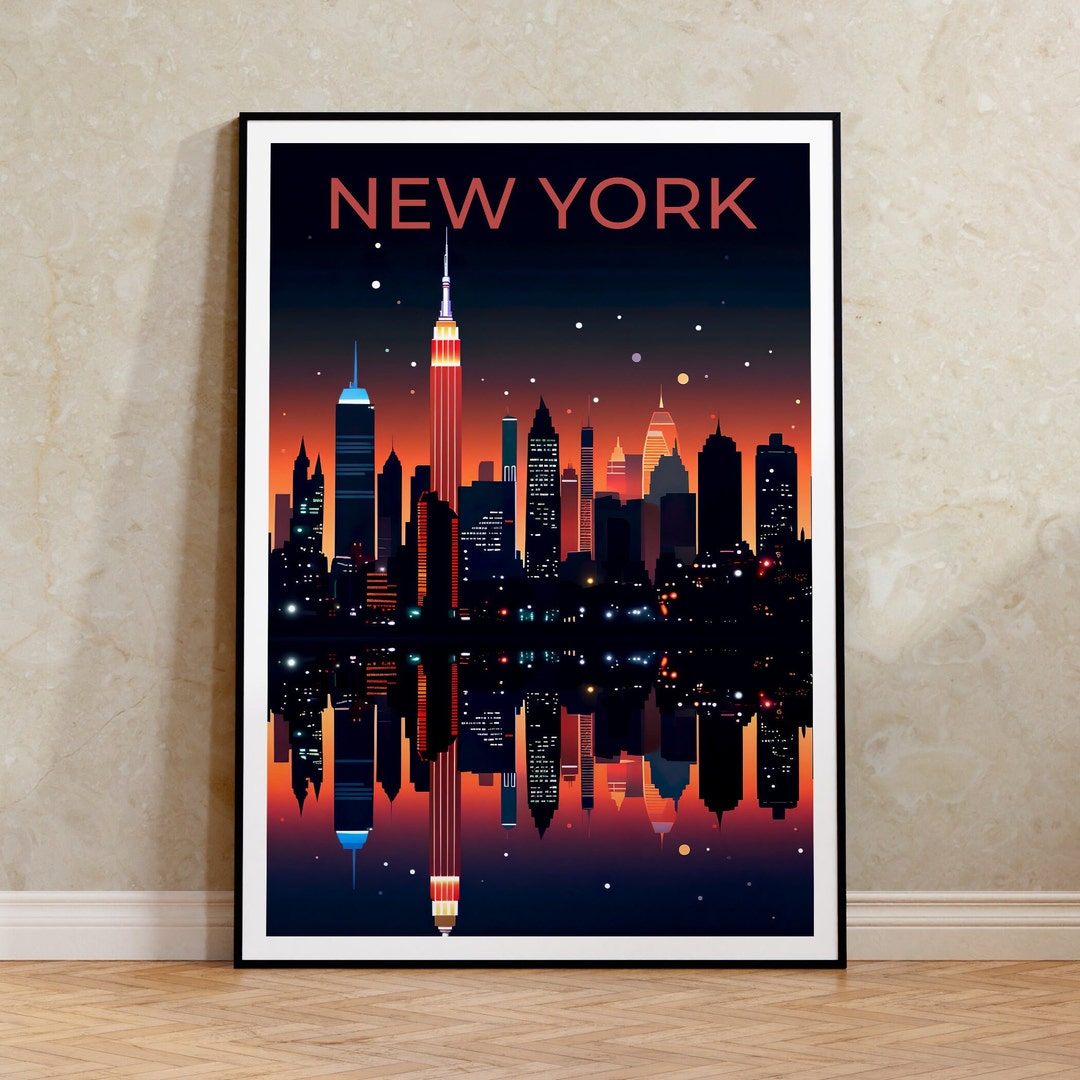 New York City Travel Poster, New York Wall Art, New York City Print ...