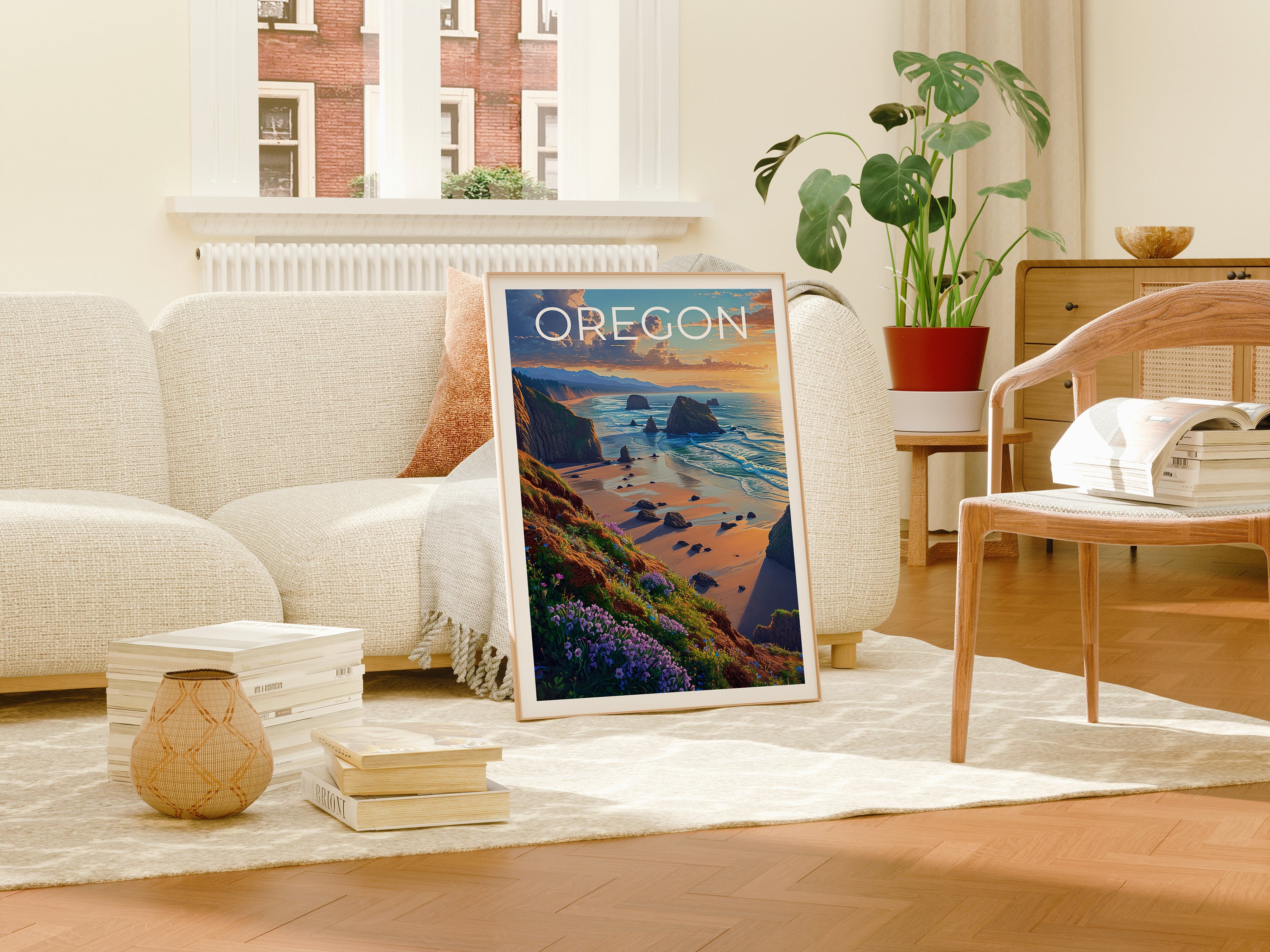 Oregon Travel Poster, Oregon Coast Wall Art, Oregon Coast Print, Oregon ...
